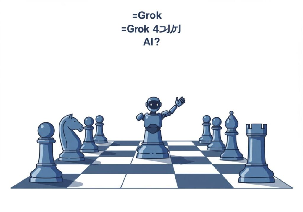 Grok 4がAIチェス大会初日を制圧、「無努力」で圧倒的勝利 - Bignite